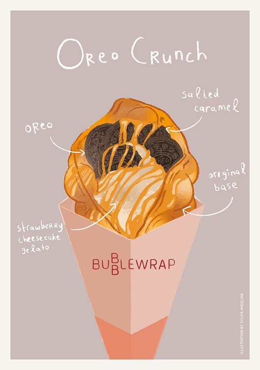Bubblewrap Combo Illustrations Postcard - Oreo Crunch
